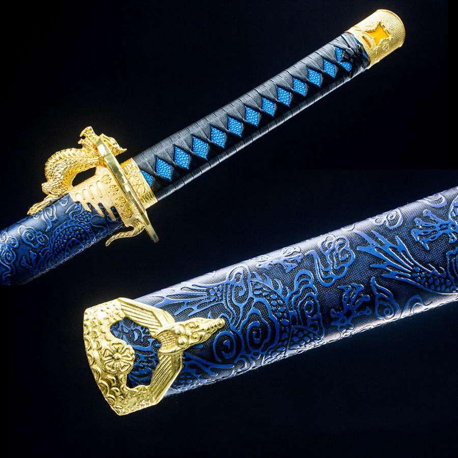 Dragon Spirit Ninja Katana Japanese Sword Sabre Combat Knife Soldier's ...