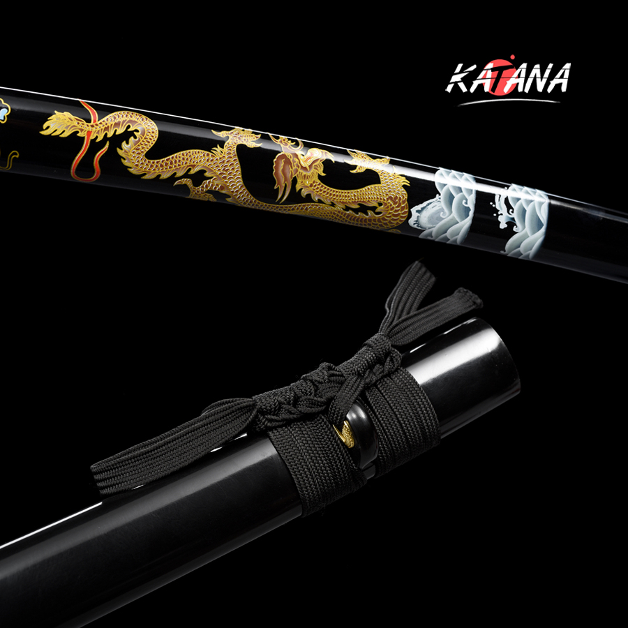 Sea Wave Ninja Katana Japanese Sword Sabre Combat Knife Treasured Sword ...