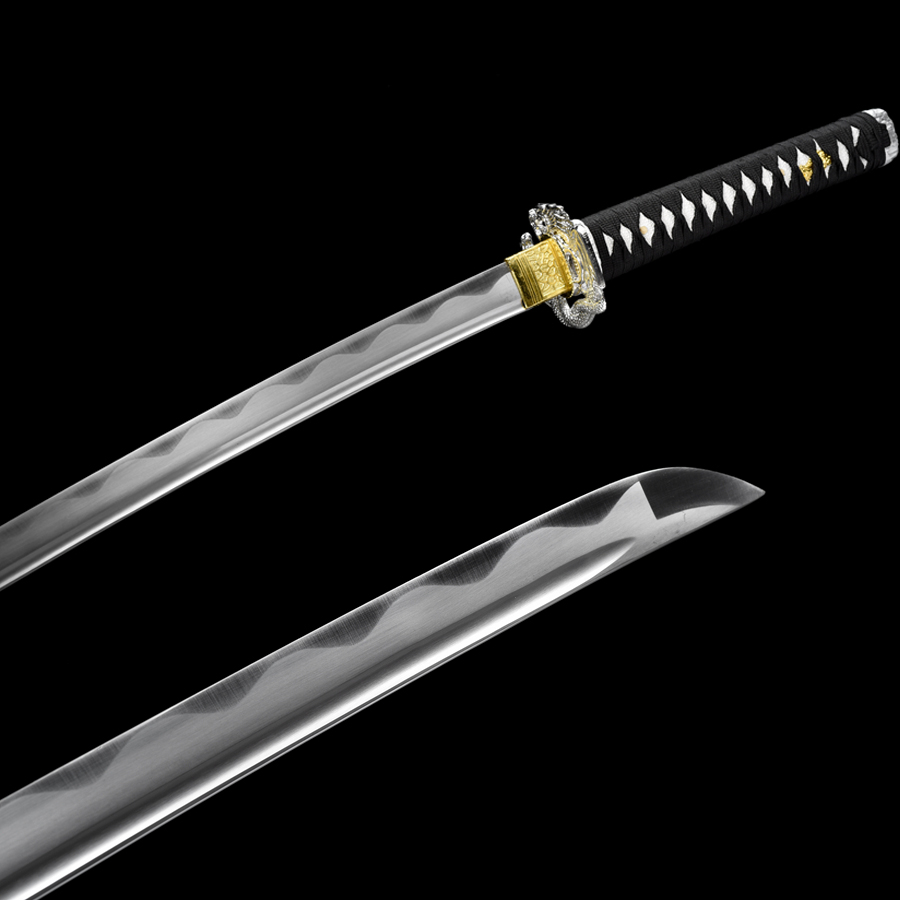 Silver Dragon Ninja Katana Japanese Sword Sabre Combat Knife Samurai ...
