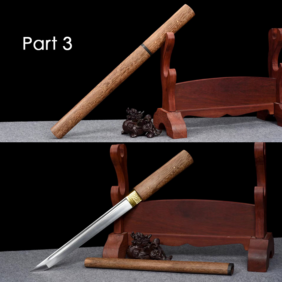 3-Piece Suits JuHe Ninja Katana Japanese Sword Sabre Combat Knife Short ...